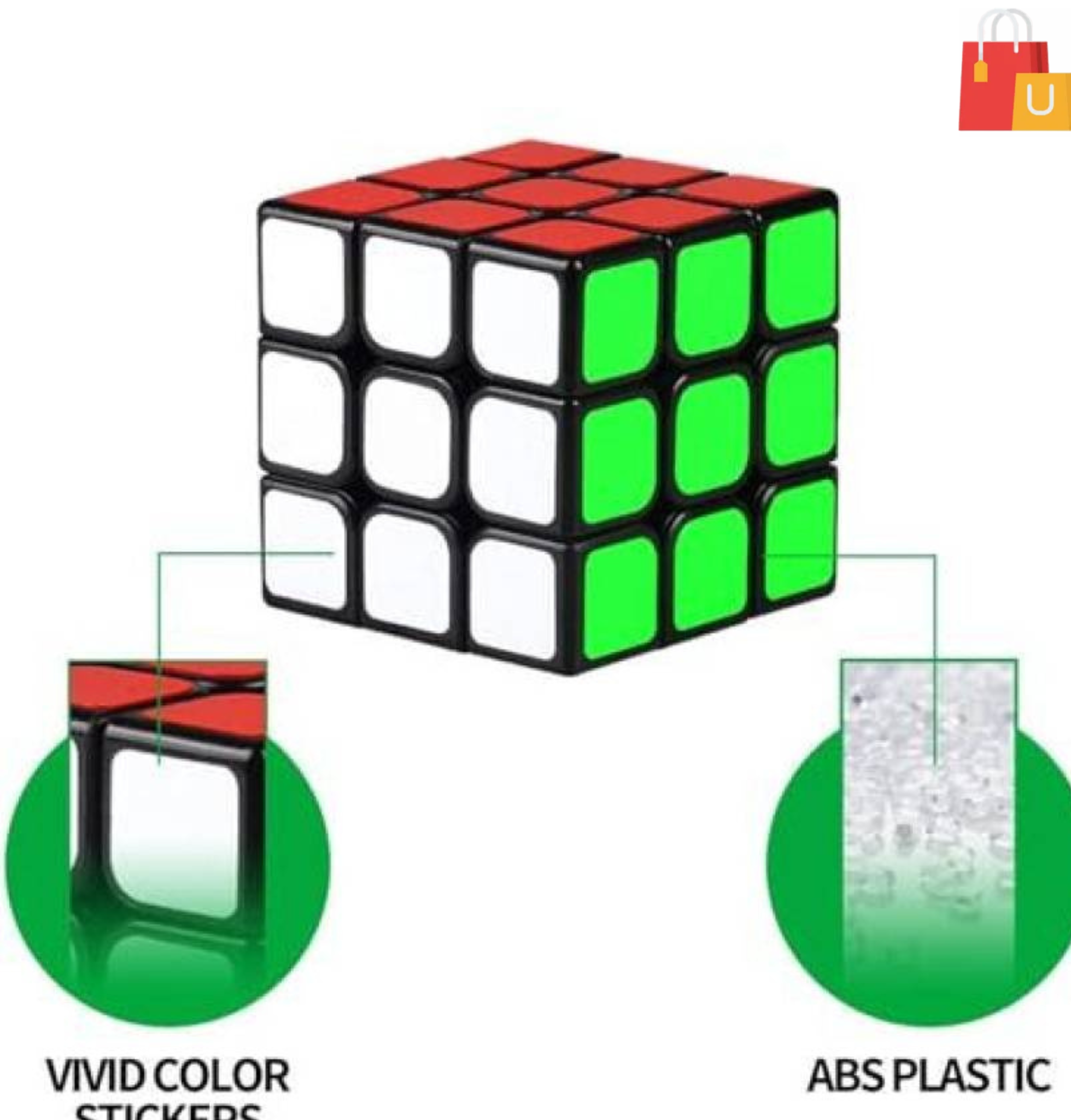 Cubelelo Drift 3x3 Black Speedcube - Beginner Cube for Kids and Adults ...