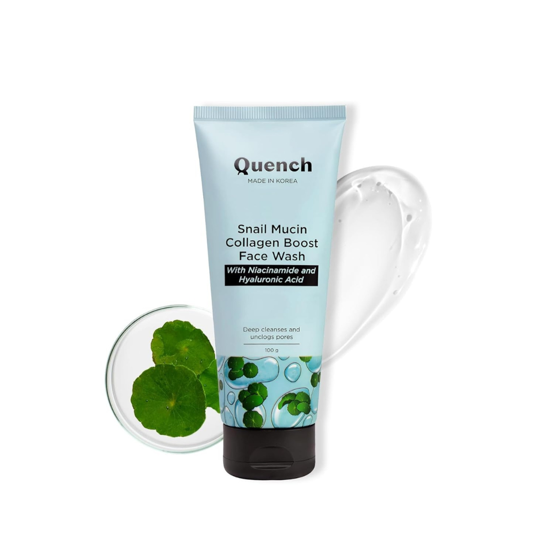 QUENCH BOTANICS Quench Snail Mucin Collagen Boost Face Wash 100ml ...